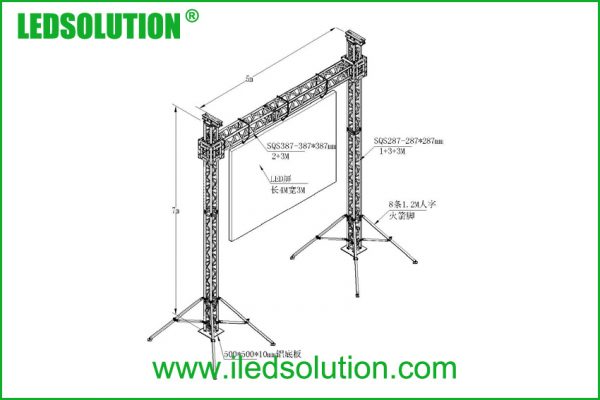 LED Display Truss Frame | LEDSOLUTION: LED Display, LED Screen, LED ...