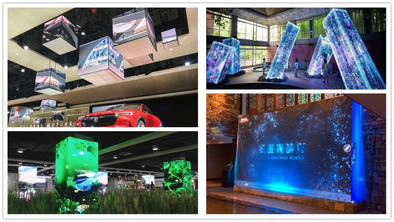 Square Columns Led Display Ledsolutionled Displayled Screenled Signled Wallled Display