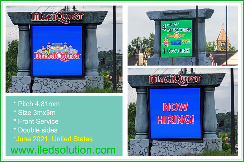 Ledsolution P481 Front Service Outdoor Led Display Project Case In The