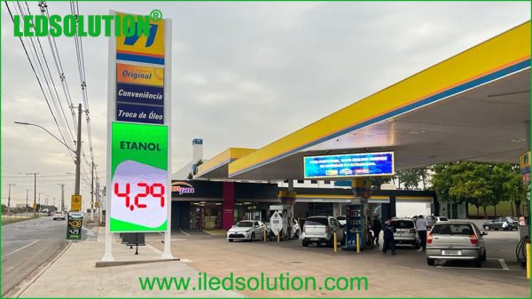 Gas Station LED Display Project Case in South America | LEDSOLUTION:LED ...