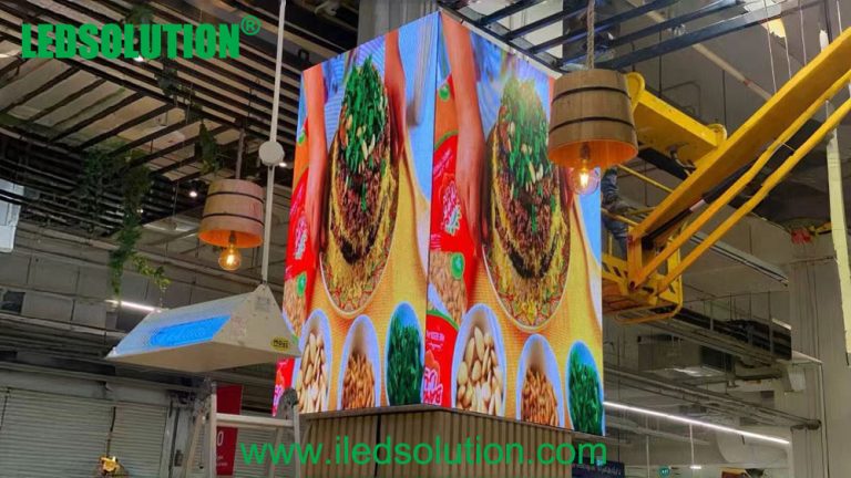 Four-Sided LED Column Screen Case in the UAE | LEDSOLUTION: LED Display ...