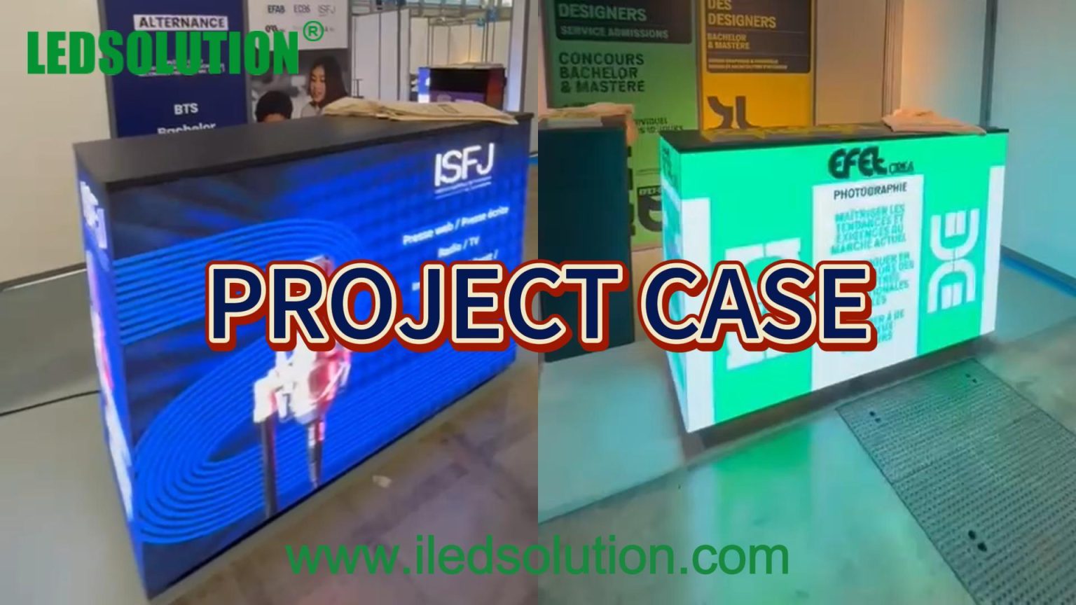 LED Display Reception Counter – A Modern Choice for Active Booths | LEDSOLUTION: LED Display ...