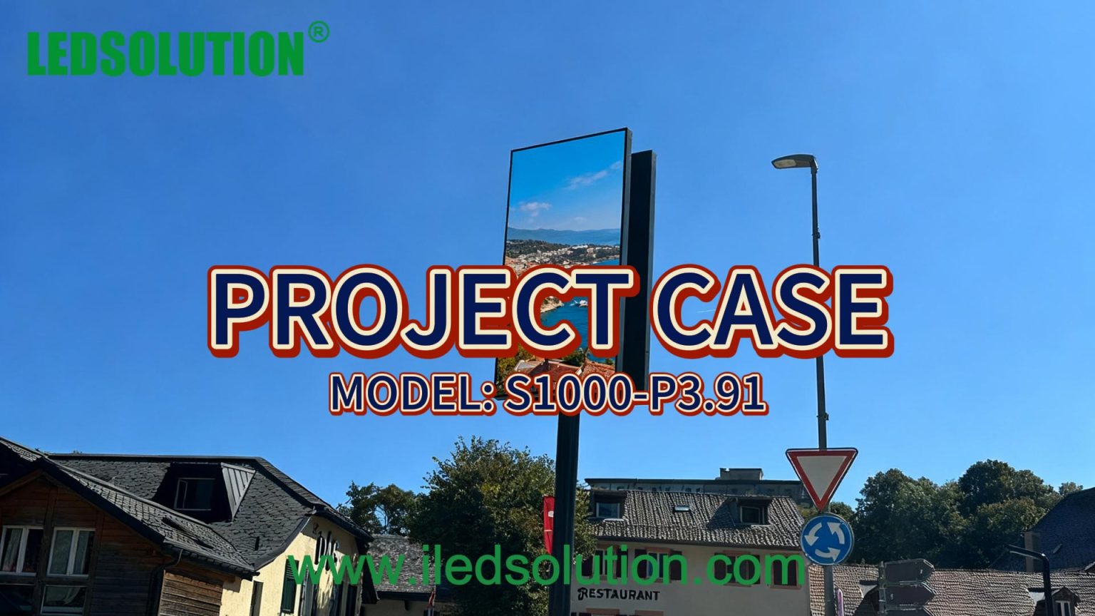 Poster LED Display Installed Beside a Country Road in France ...