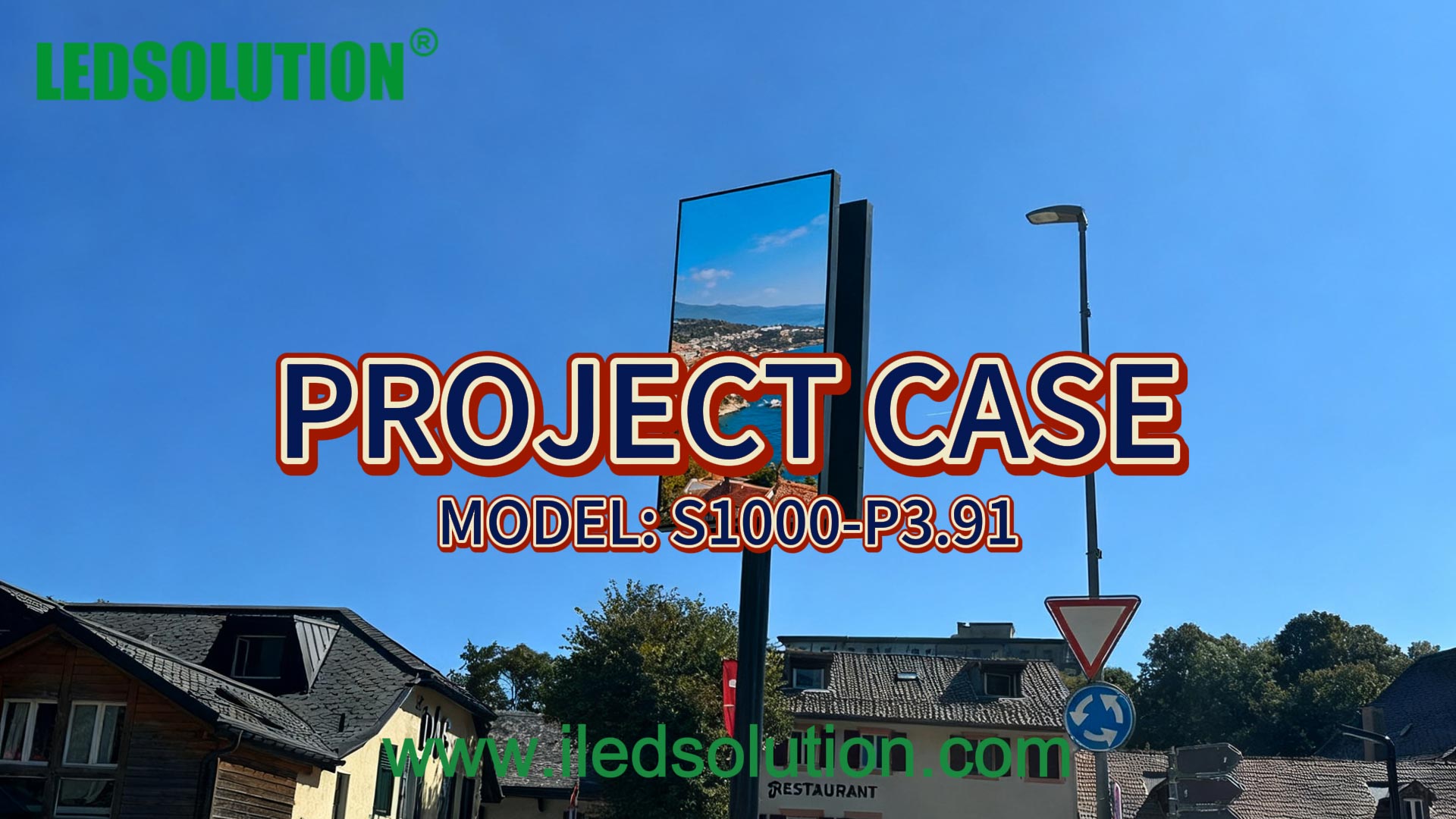 Poster LED Display Installed Beside a Country Road in France ...