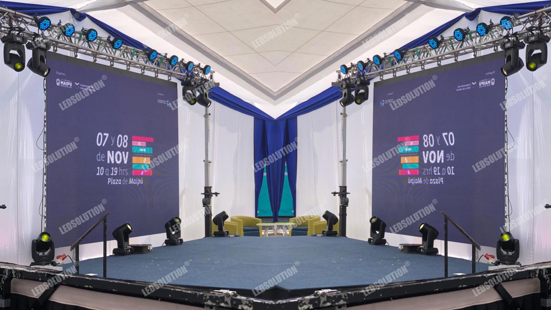 RN500 Series P3.91 LED Display Used as Stage Background Screen