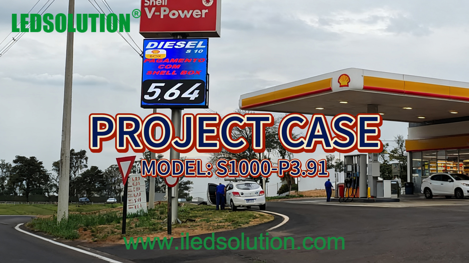 S1000-P3.91 LED Display for Gas Station Entrance